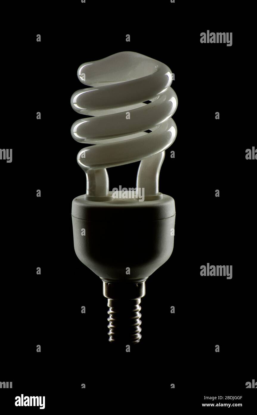 Fluorescent lamp backlit on the black background Stock Photo - Alamy