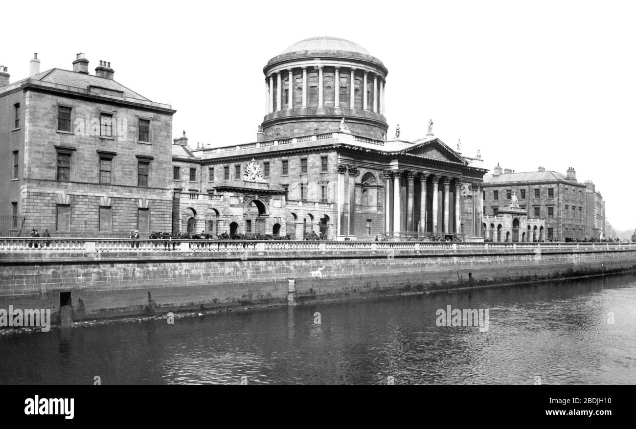 Dublin, the Four Courts 1897 Stock Photo - Alamy