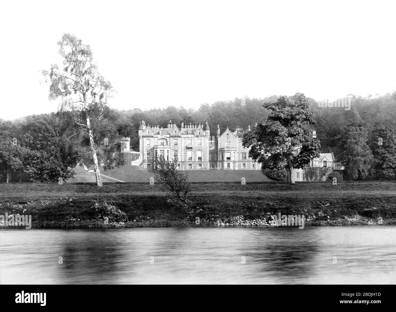 Abbotsford, Abbotsford House, Home of Sir Walter Scott 1897 Stock Photo ...