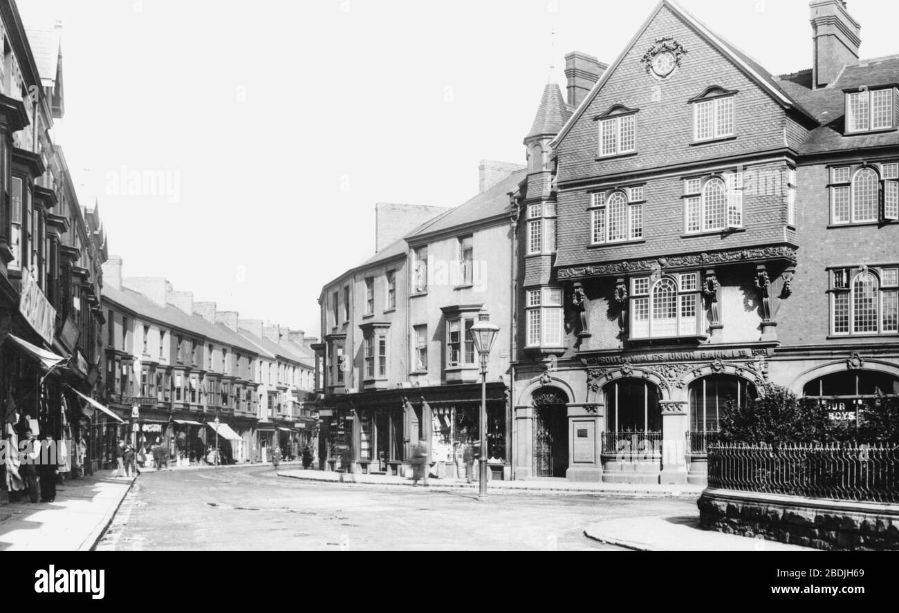 Llanelli, Stepney Street 1896 Stock Photo - Alamy