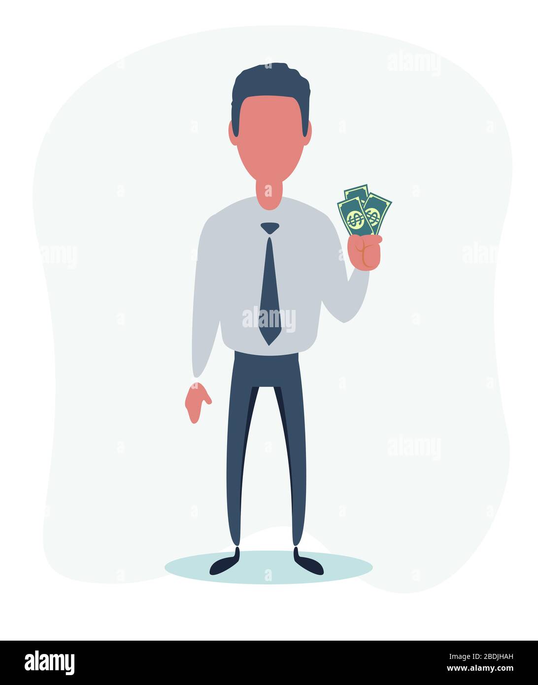 Businessman saving money concept hand Stock Vector Images - Alamy