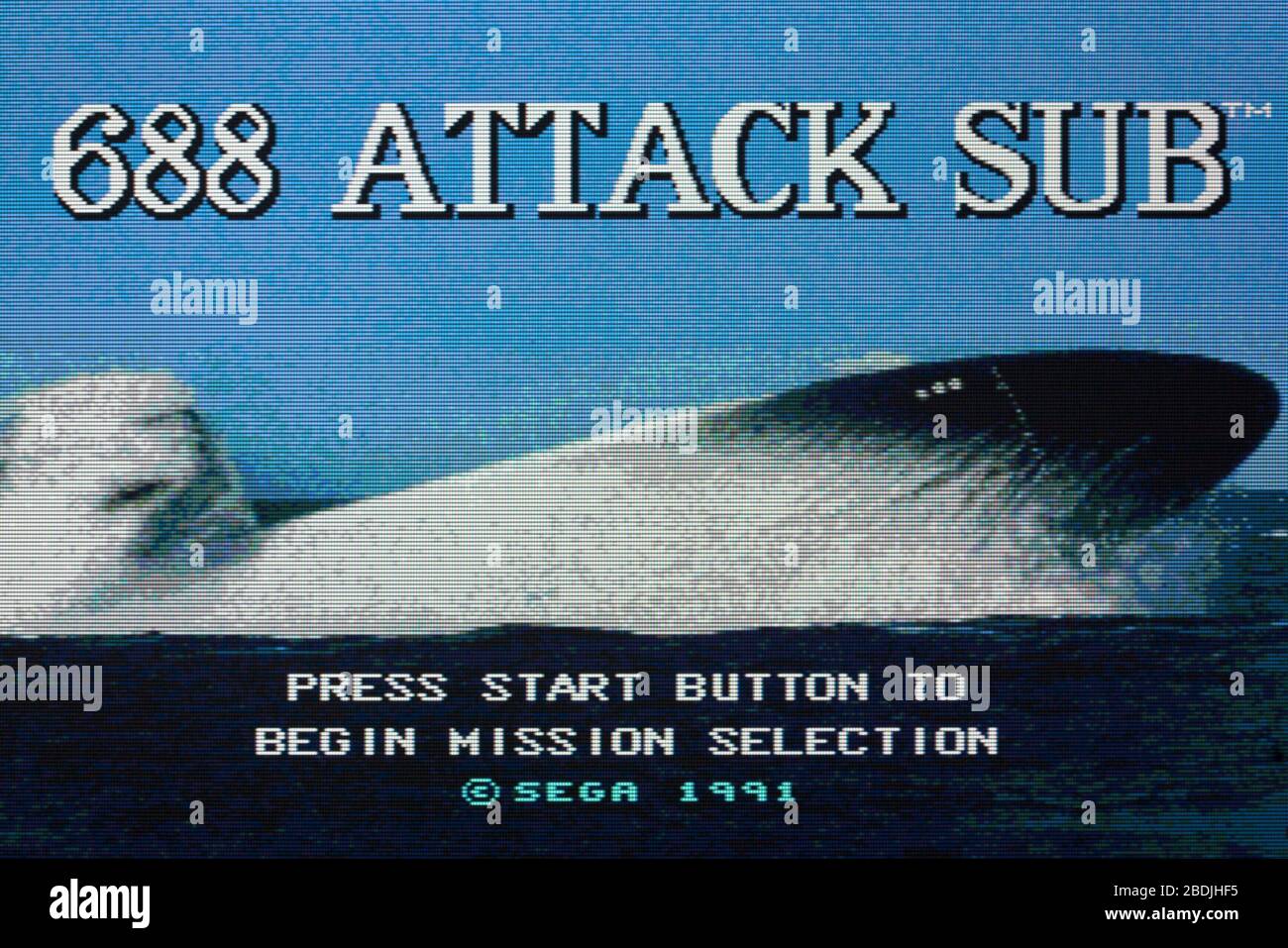 688 Attack Sub - Sega Genesis Mega Drive - Editorial use only Stock ...