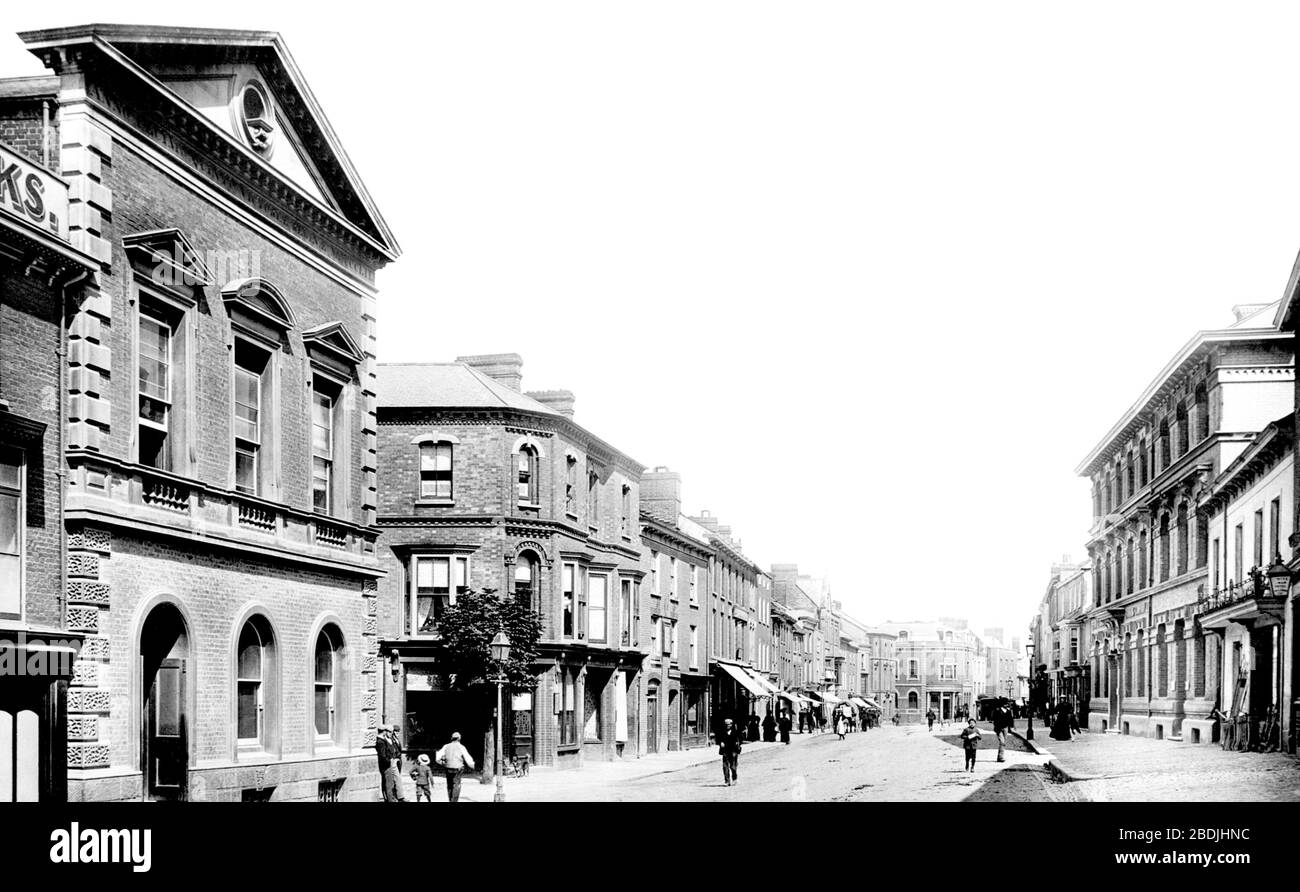 Crediton, High Street 1896 Stock Photo - Alamy