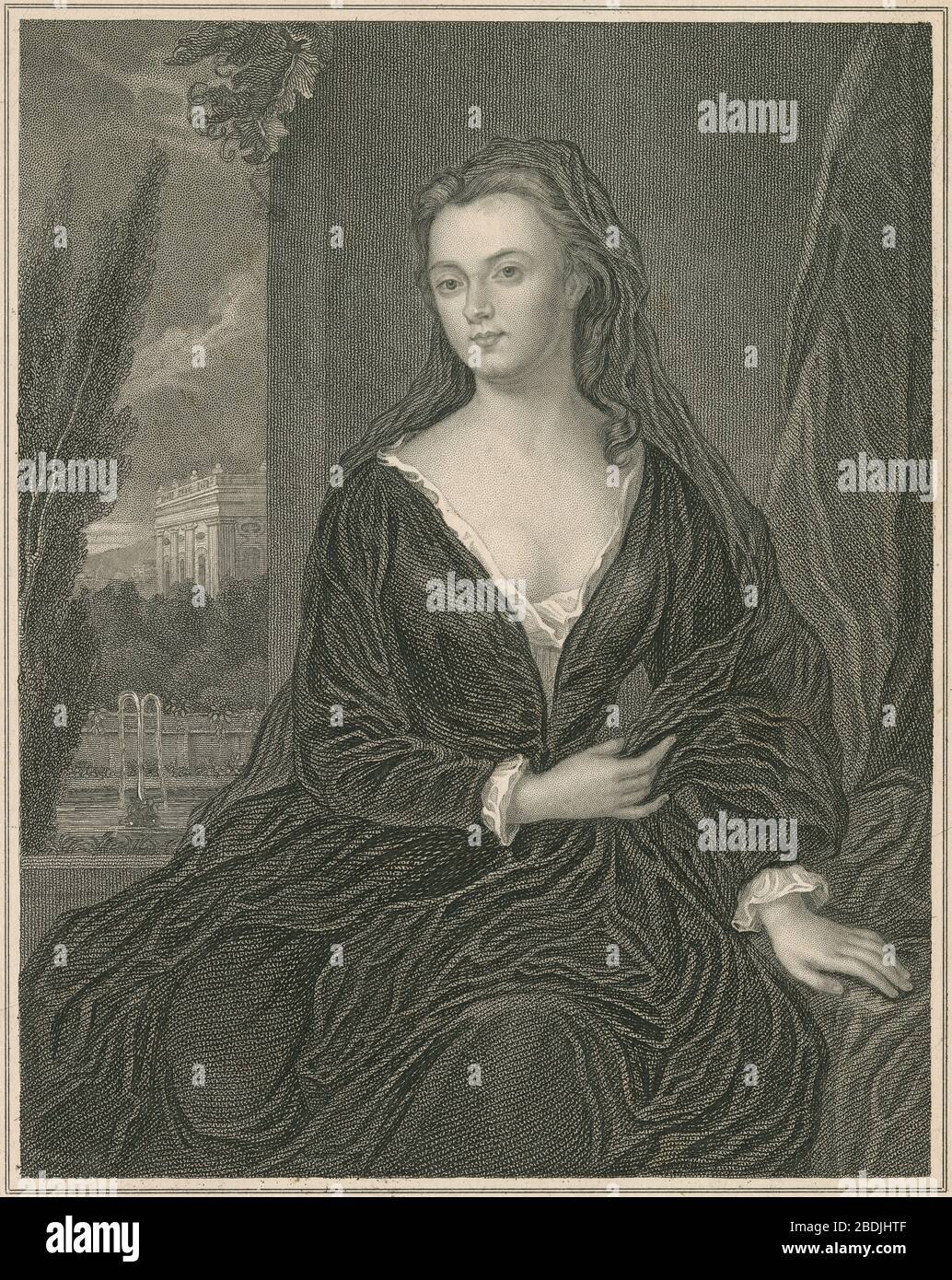 Antique engraving, Sarah Churchill, Duchess of Marlborough. Sarah ...