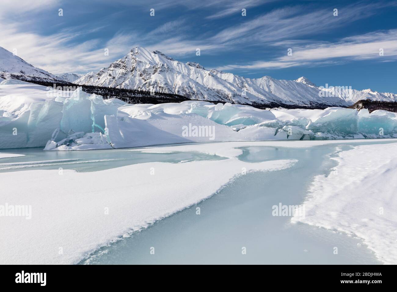 Pressure ridge of ice at terminal edge of Matanuska Glacier in ...