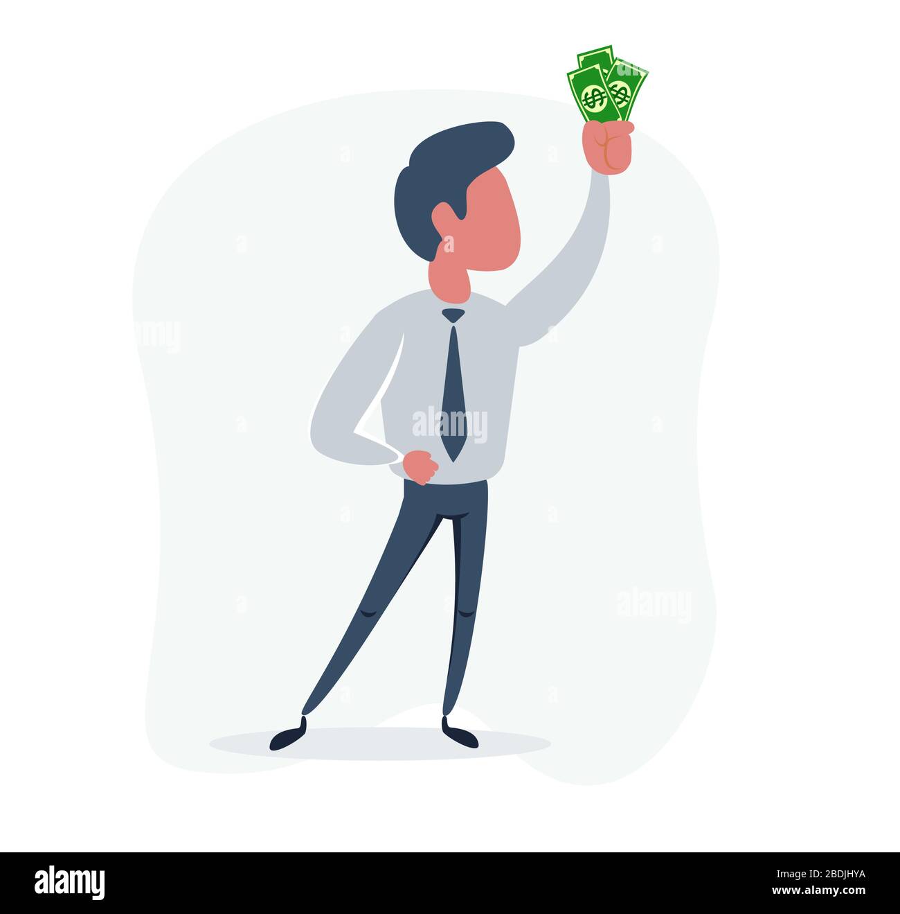 Concept businessman saving money Cut Out Stock Images & Pictures - Alamy