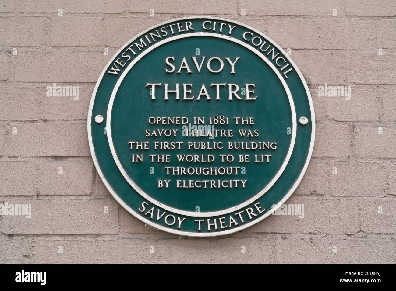 savoy theatre plaque Stock Photo - Alamy