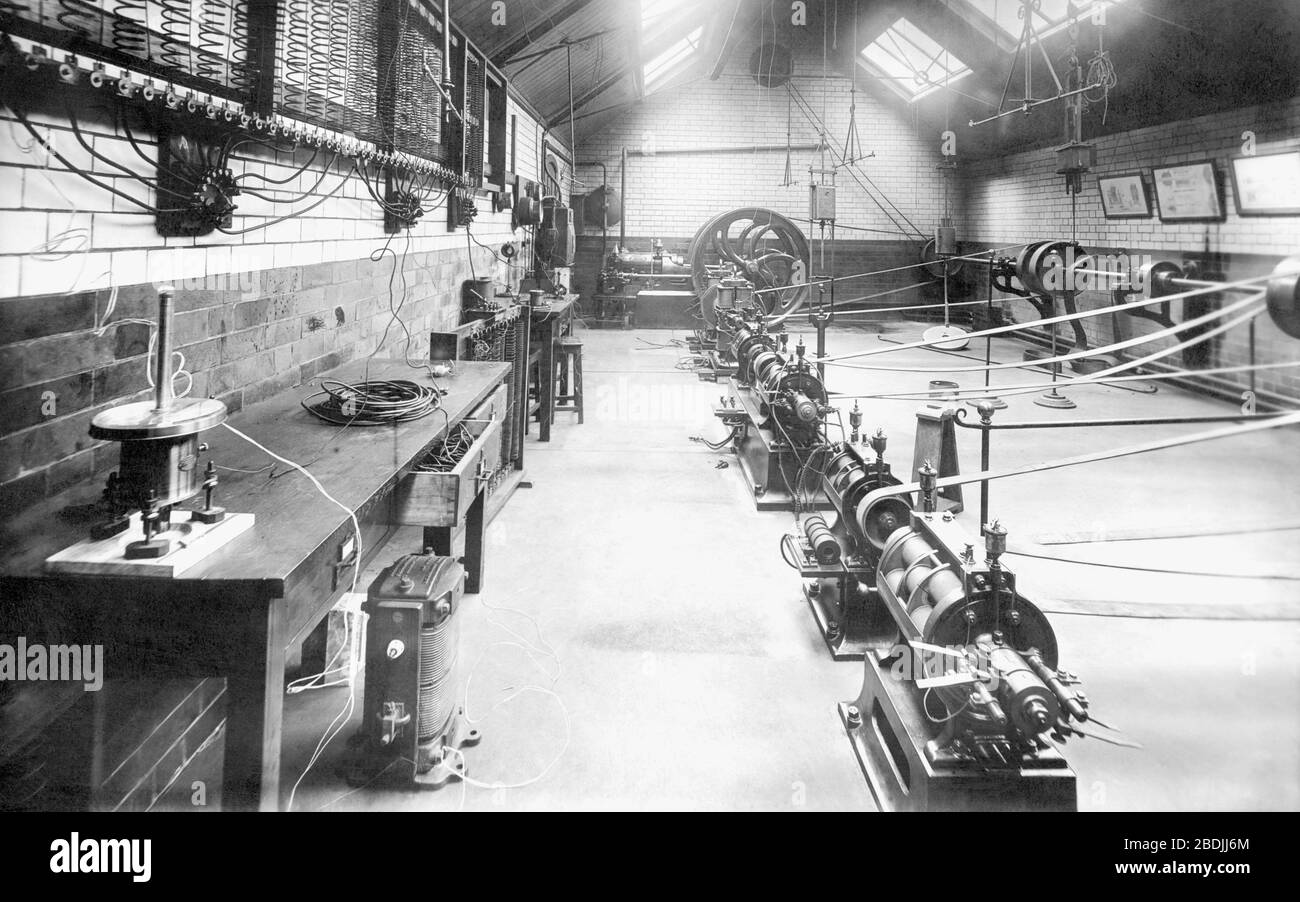 Manchester, Owens College, the Dynamos 1895 Stock Photo - Alamy