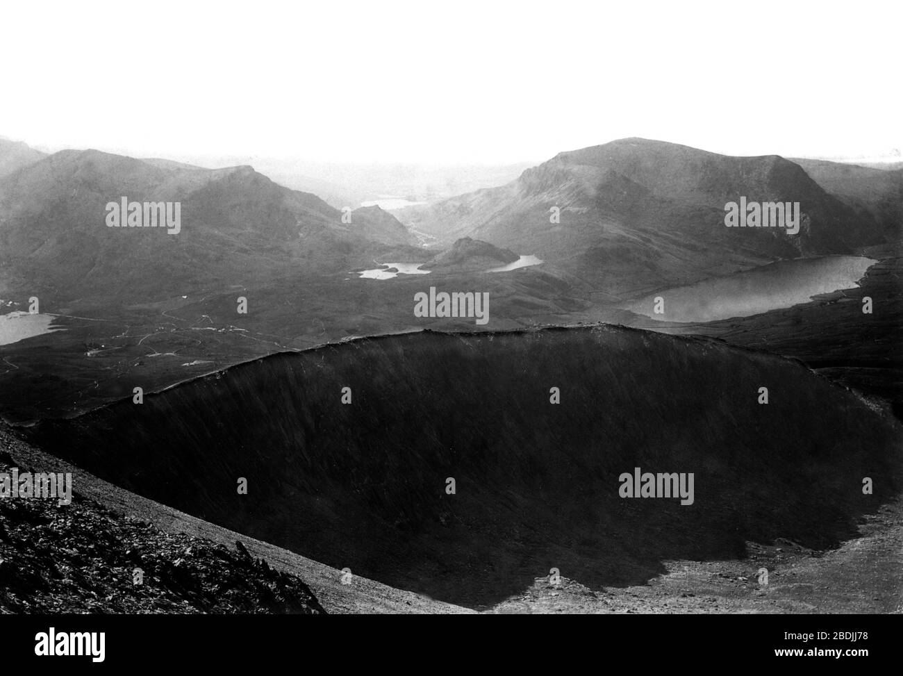 Snowdon, view from the Saddle 1895 Stock Photo - Alamy
