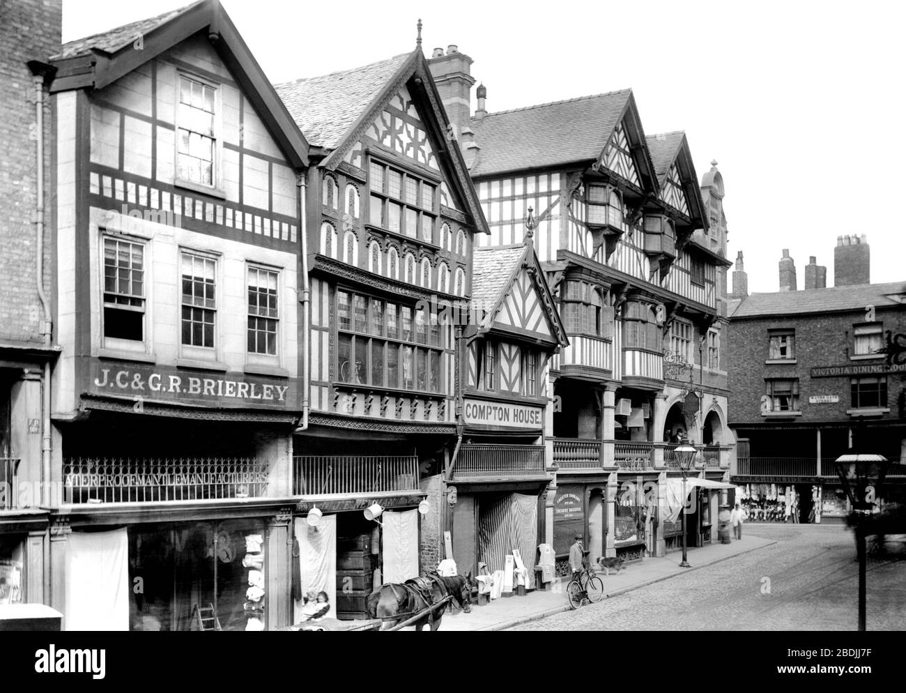 Chester, Ye Olde Crypte and Compton House 1895 Stock Photo - Alamy