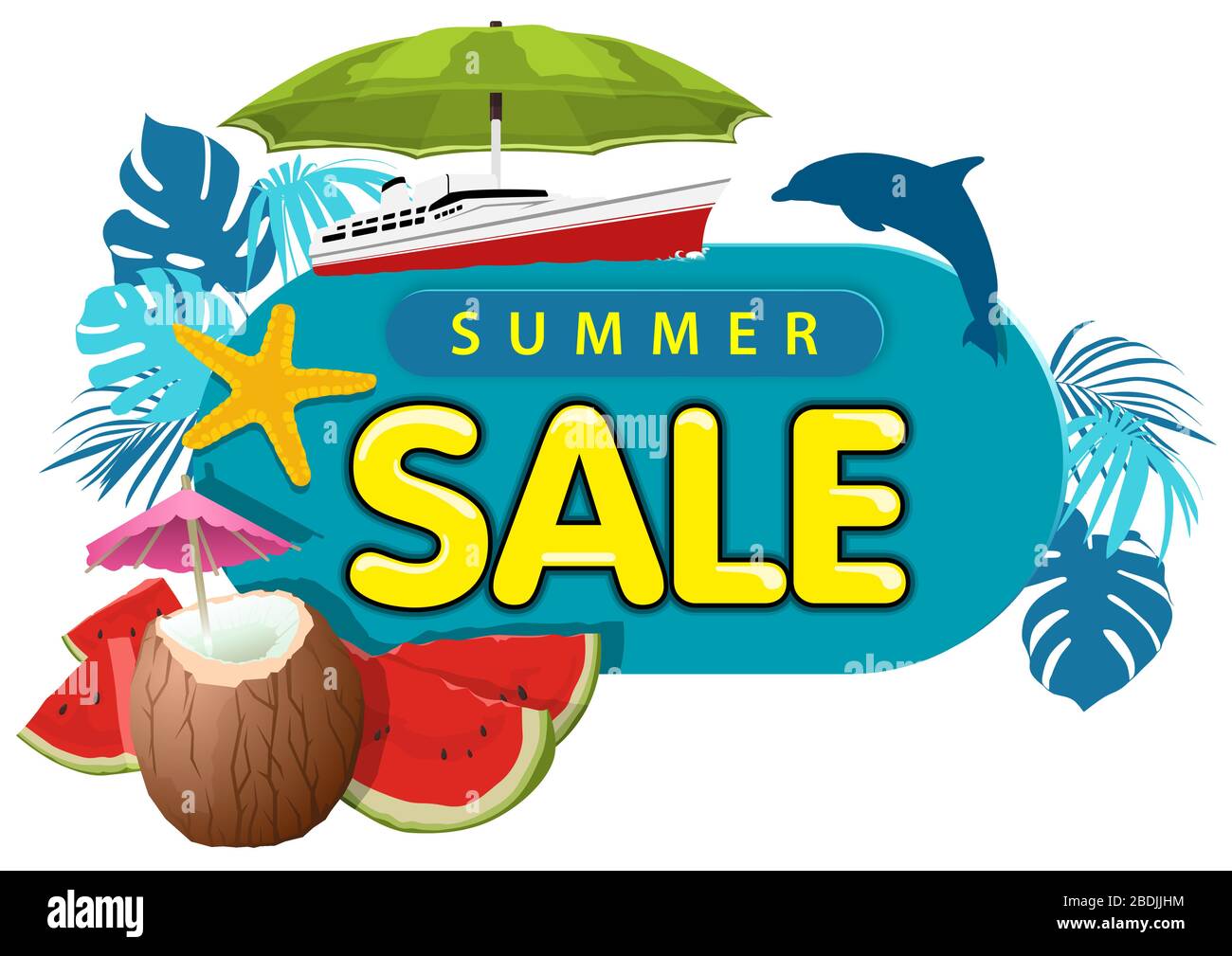 Summer Sale Sticker or Banner Stock Vector Image & Art - Alamy