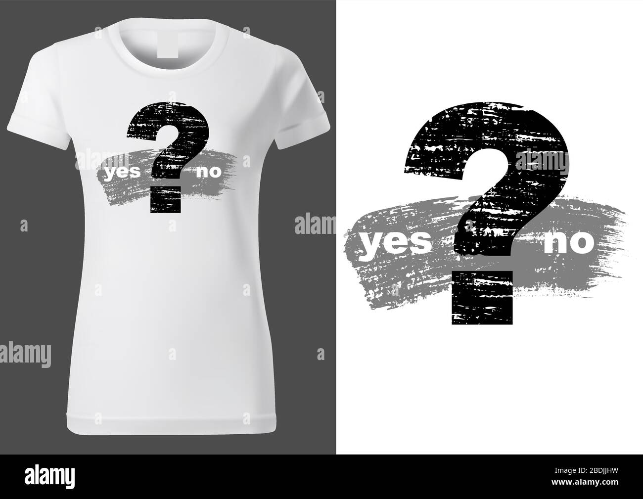 Women White T-shirt with Question Mark Stock Vector Image & Art - Alamy