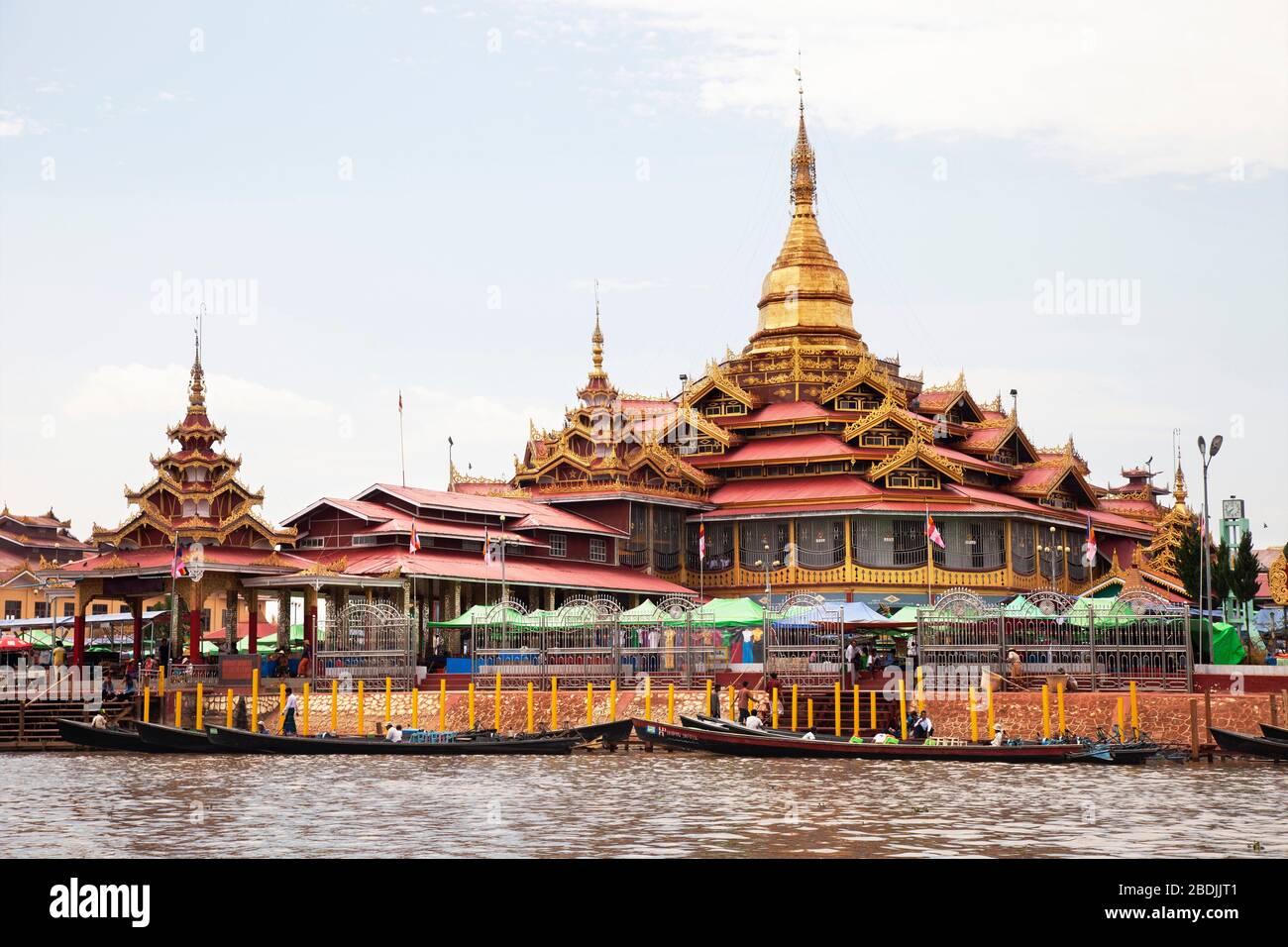 Phaung Daw Oo Pagoda, Inle lake, state of Shan, Myanmar, Asia Stock ...