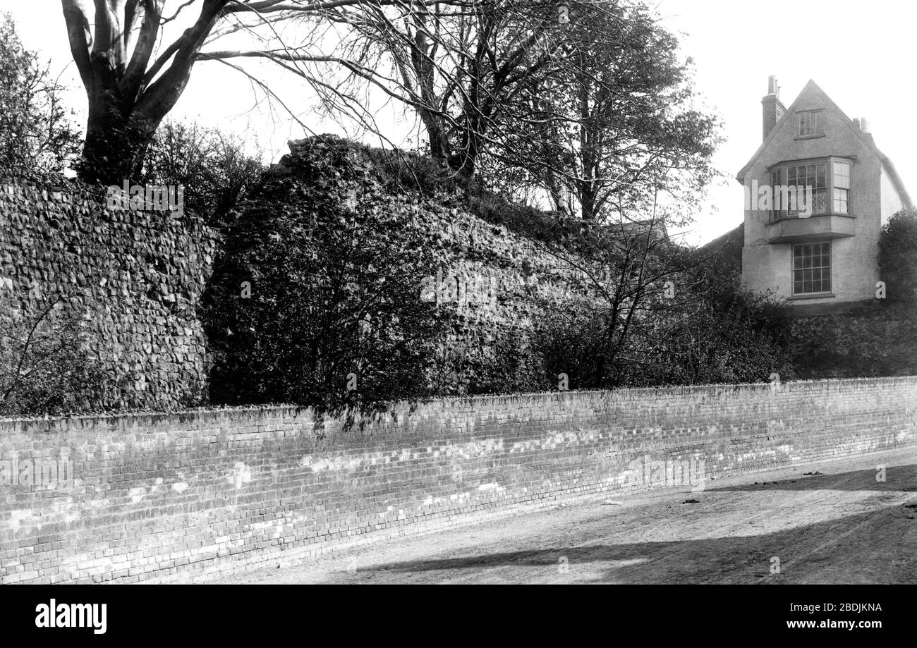 Colchester, Old Roman Wall 1892 Stock Photo - Alamy