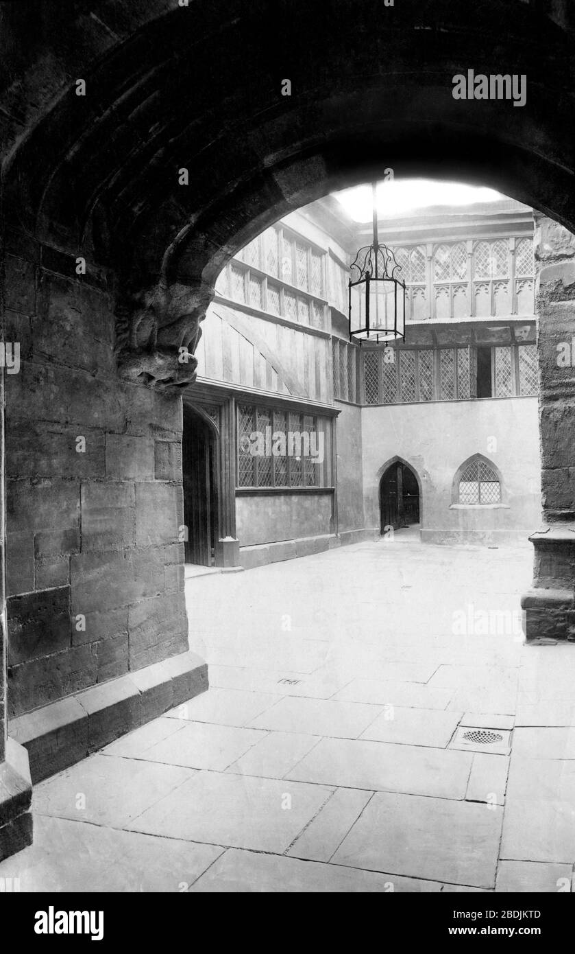 Coventry, St Mary's Hall, Courtyard 1892 Stock Photo - Alamy