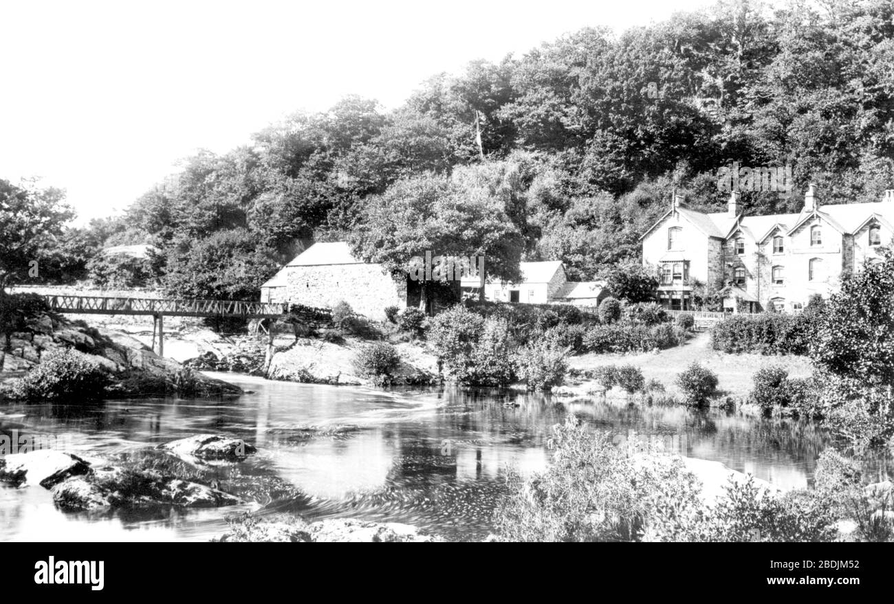 Capel Curig, the Llugwy Valley 1891 Stock Photo - Alamy