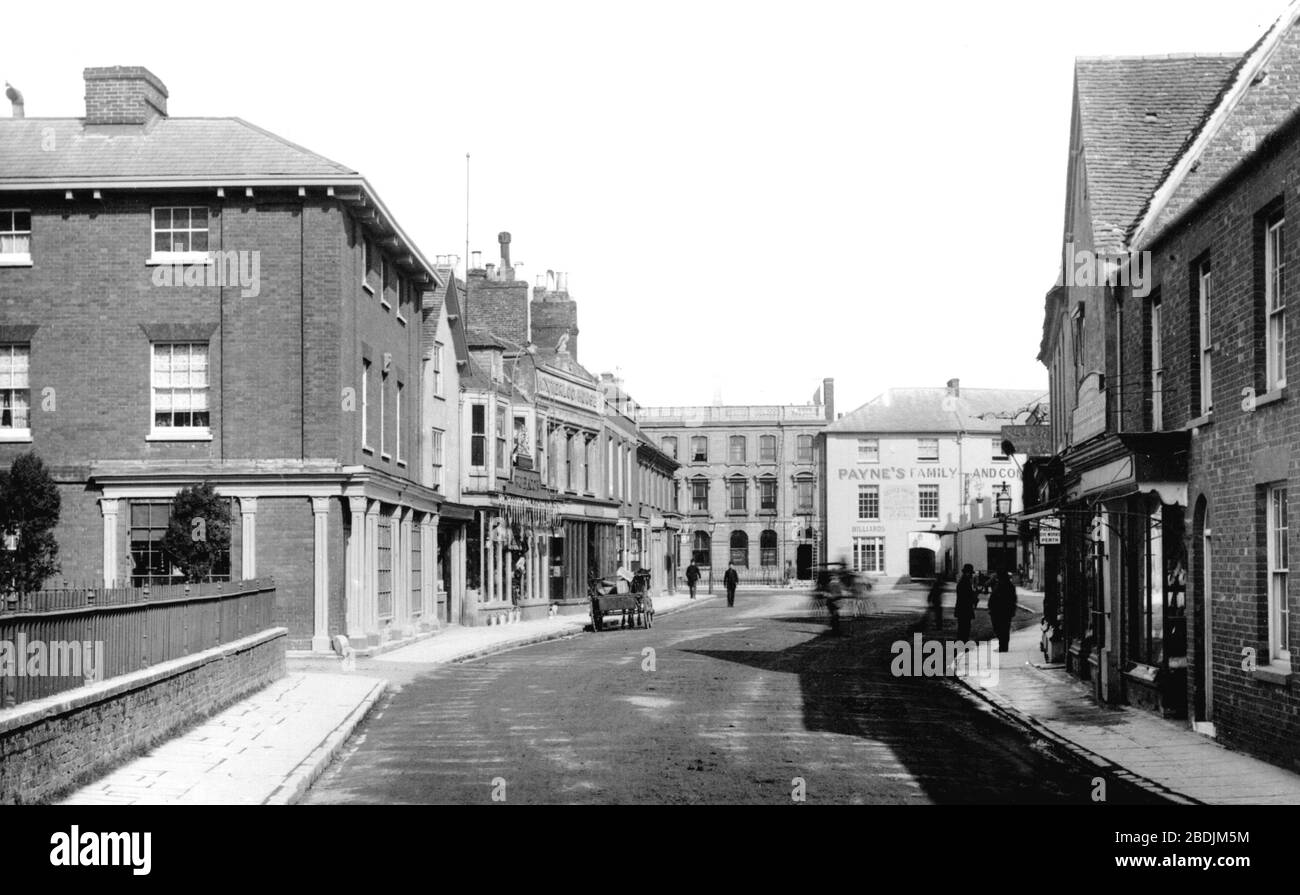 Wimborne, High Street 1891 Stock Photo - Alamy