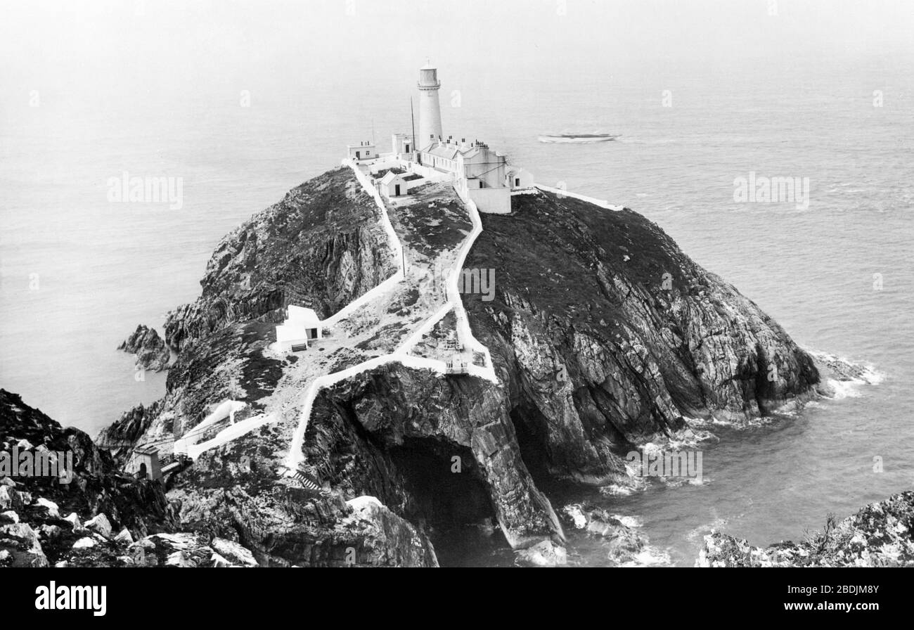 Holyhead, South Stack Lighthouse 1892 Stock Photo - Alamy
