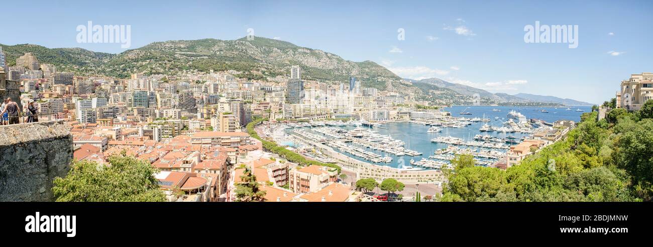 Panoramic of French Harbour Stock Photo - Alamy