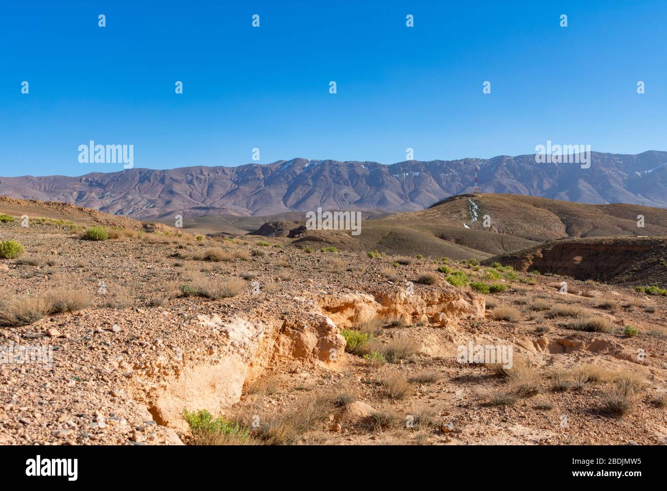Landscape near a Valley and the Atlas Mountains in Midelt Morocco Stock ...
