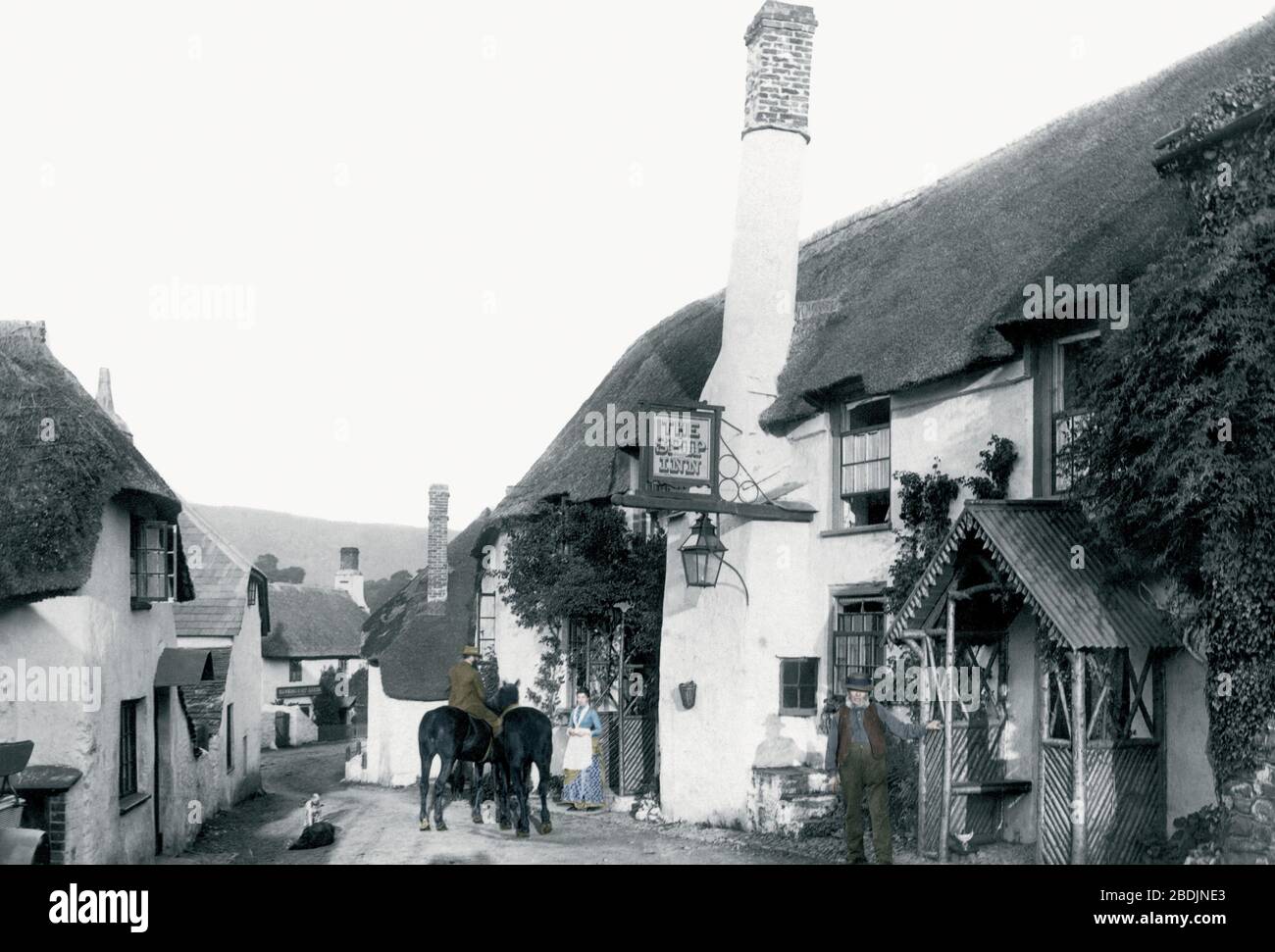 Porlock, the Ship Inn 1890 Stock Photo - Alamy