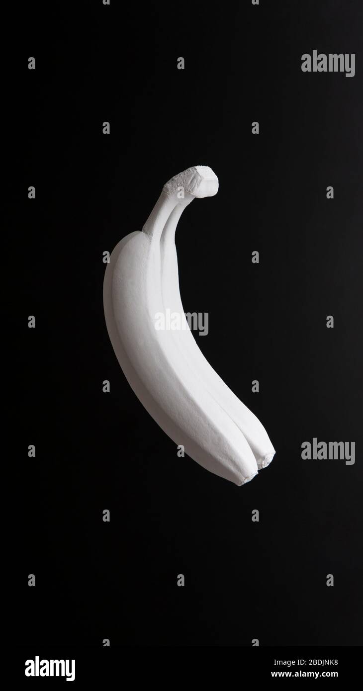 Black banana isolated white hi-res stock photography and images - Alamy