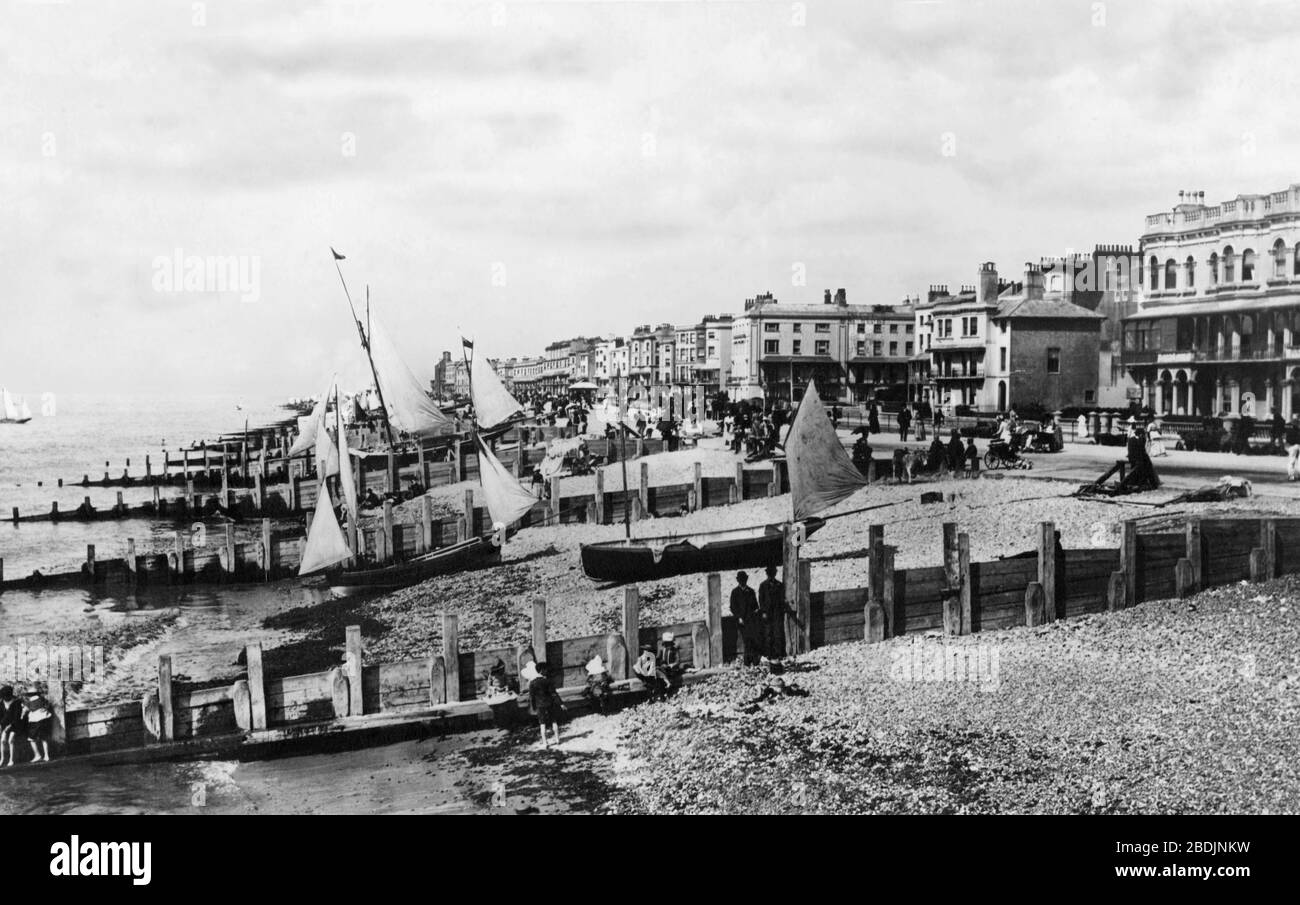 Worthing, Marine Parade 1890 Stock Photo - Alamy