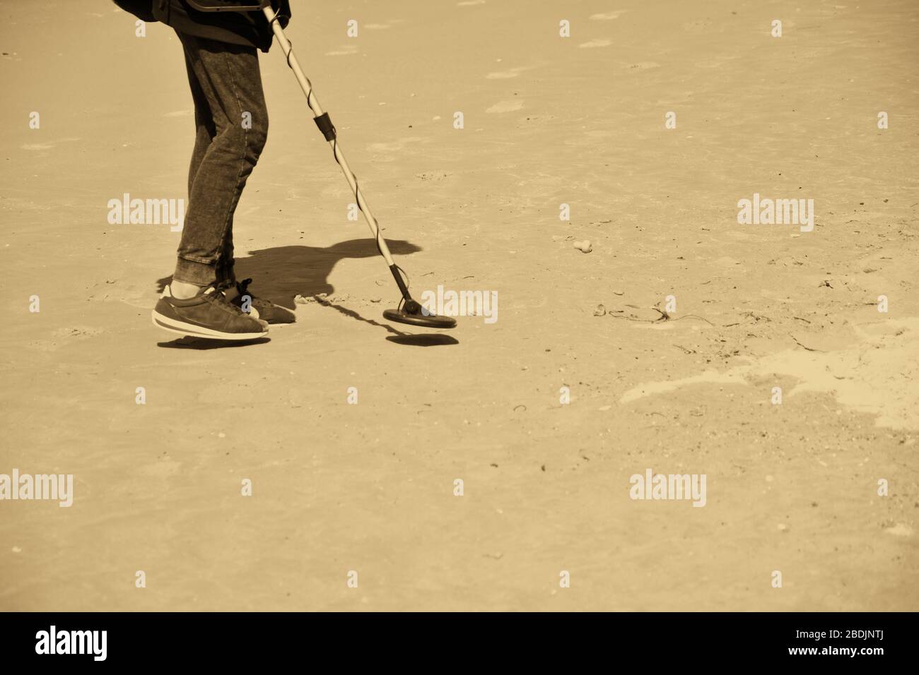 Metal Detector on Beach Stock Photo - Alamy