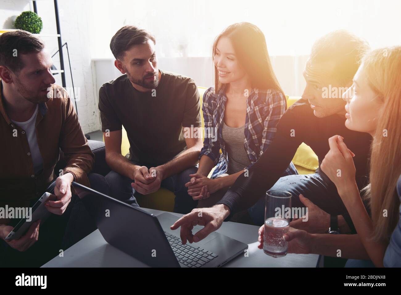 Business people that work together in office. Concept of teamwork and ...