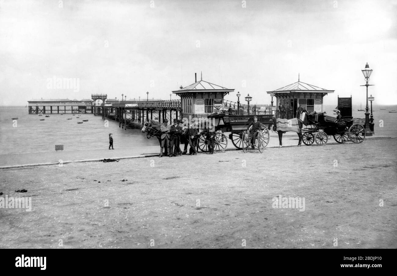 Morecambe, the Central Pier 1888 Stock Photo - Alamy