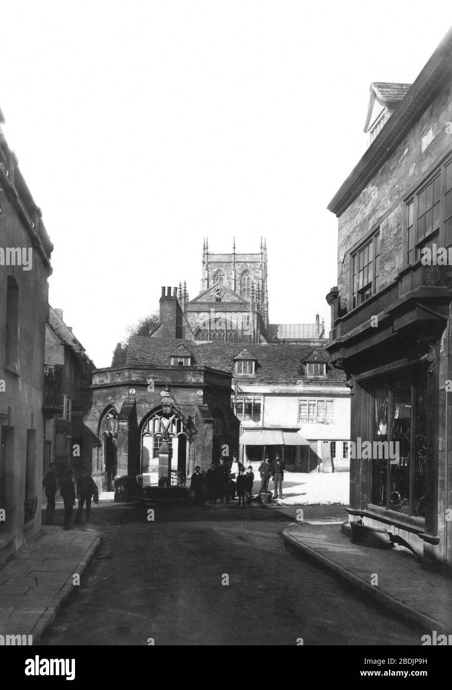 Sherborne, the Conduit 1887 Stock Photo - Alamy