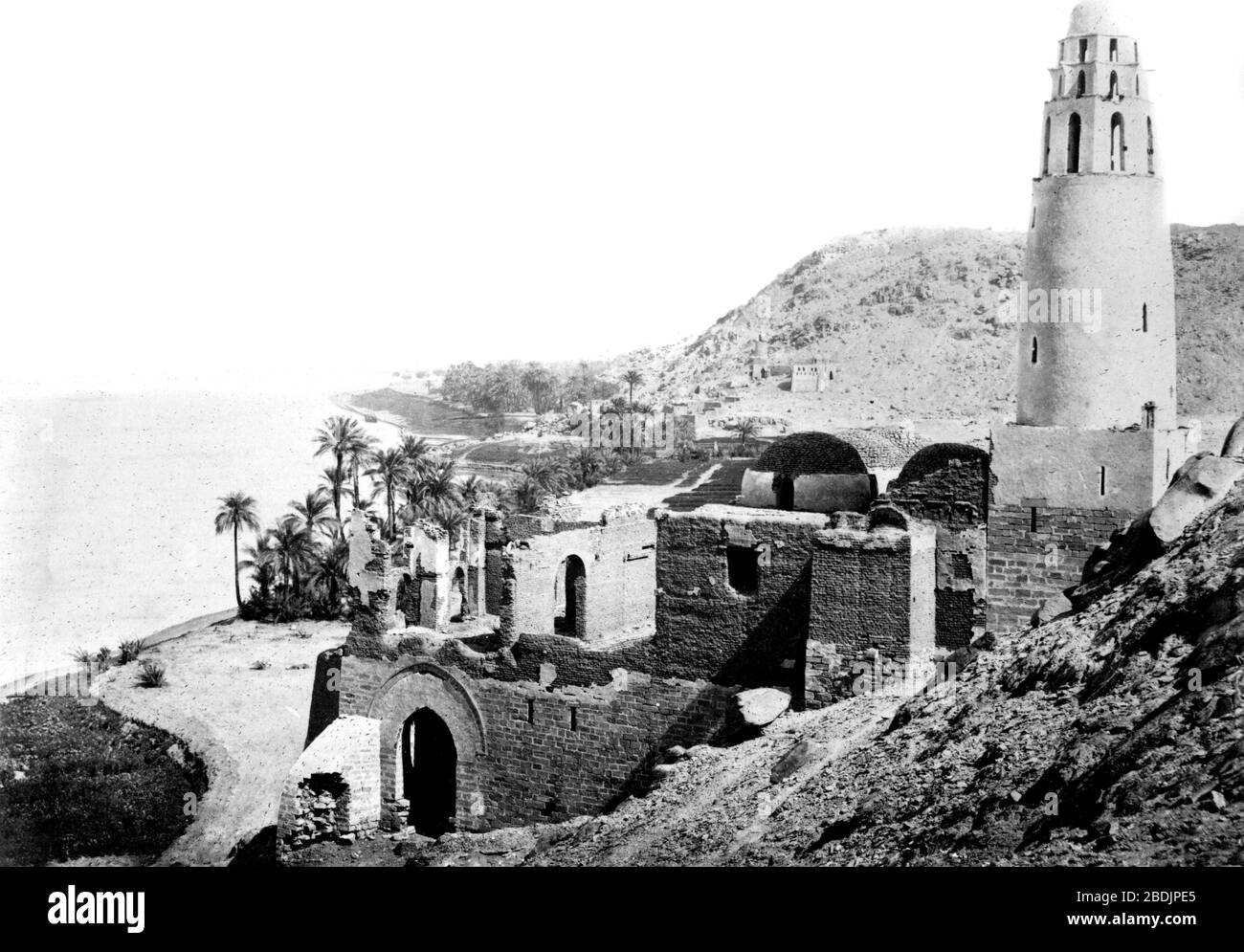 Assouan, Ruined Mosque at Mishdd, near Philae 1860 Stock Photo - Alamy