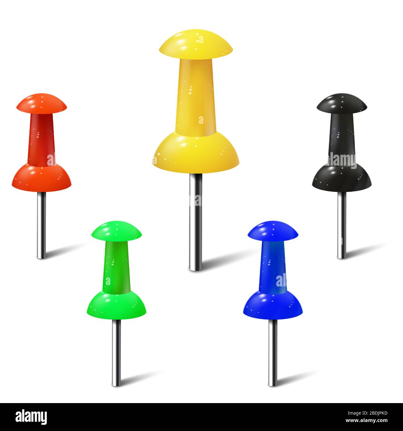 Drawing pins in board Stock Vector Images - Alamy