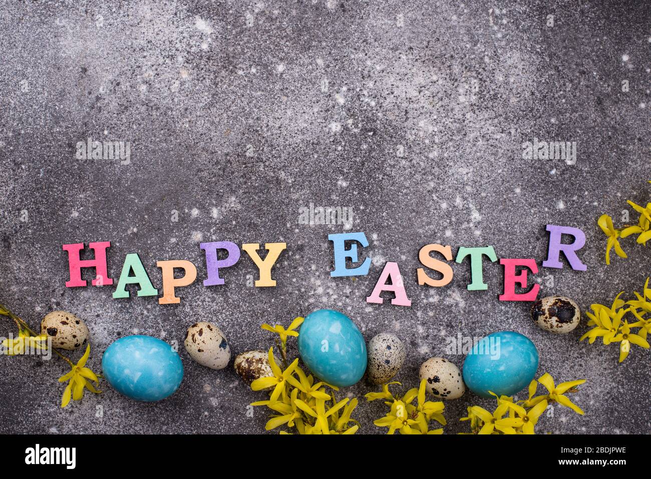 Easter eggs in blue color Stock Photo - Alamy