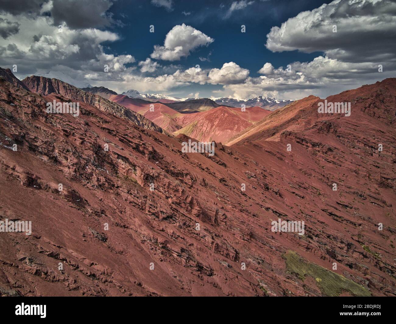 Aerial view of high-mountain landscape in Andes, South America Stock ...