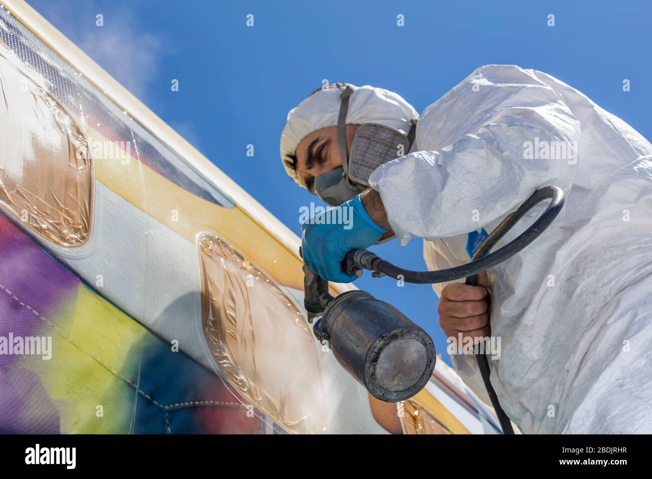 Disinfectant sprayers and germs that adhere on objects on the surface ...