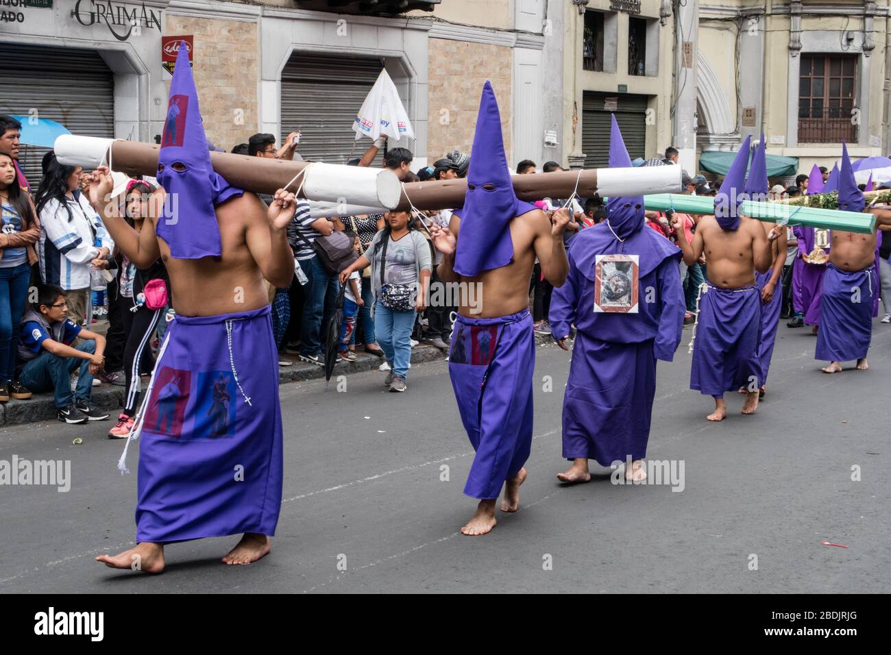 Quito, Pichincha, Ecuador - March 27, 2018: March of the Penitents at ...