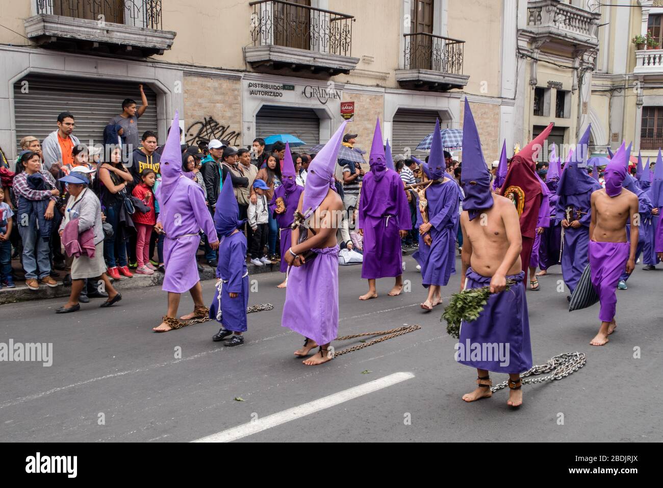 Quito, Pichincha, Ecuador - March 27, 2018: March of the Penitents at ...