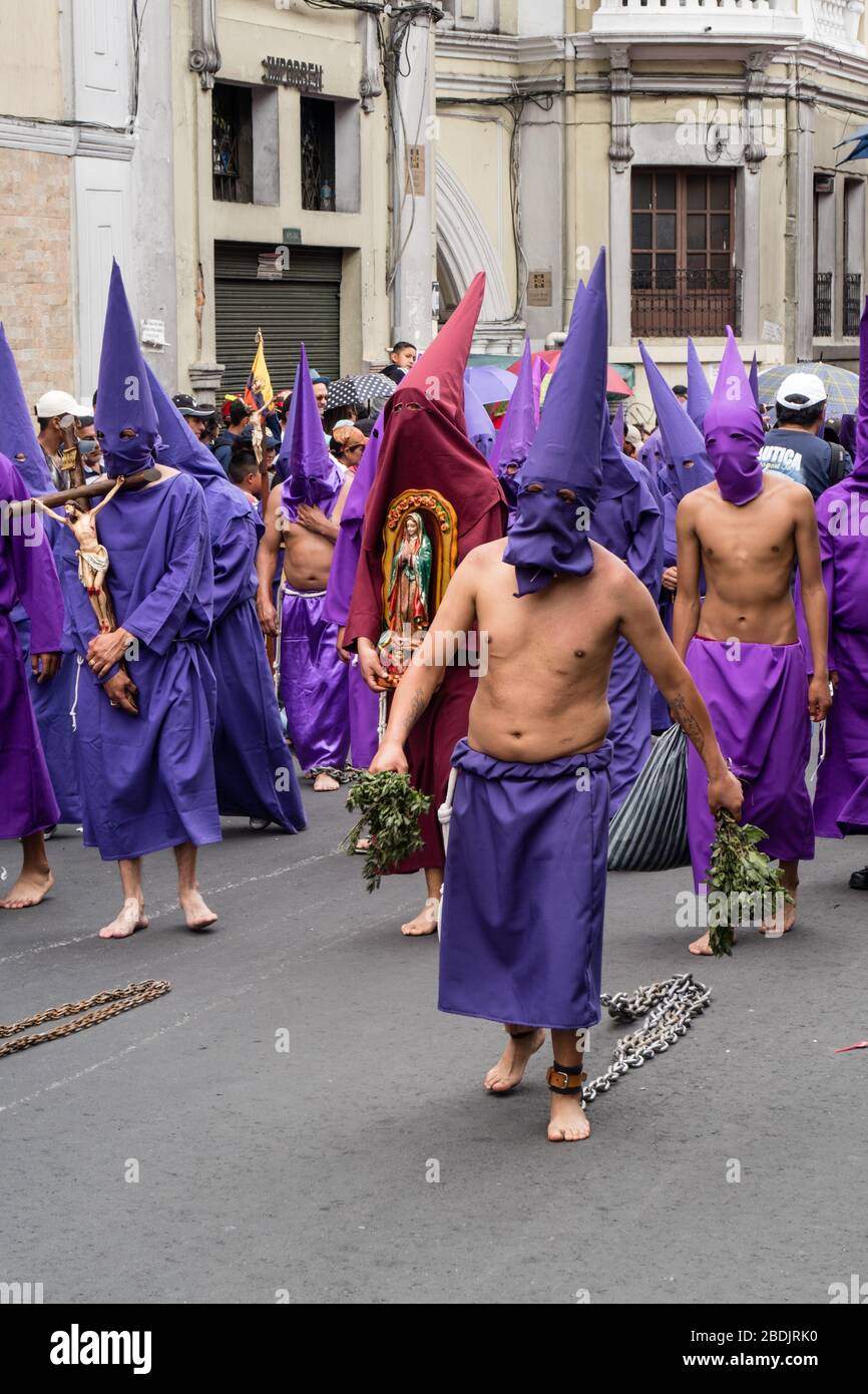 Quito, Pichincha, Ecuador - March 27, 2018: March of the Penitents at ...
