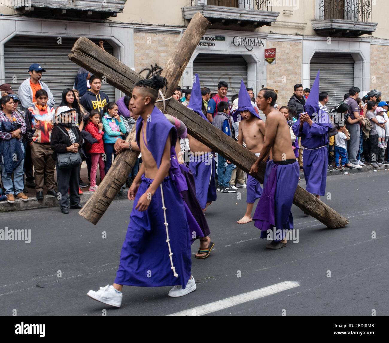 Quito, Pichincha, Ecuador - March 27, 2018: March of the Penitents at ...