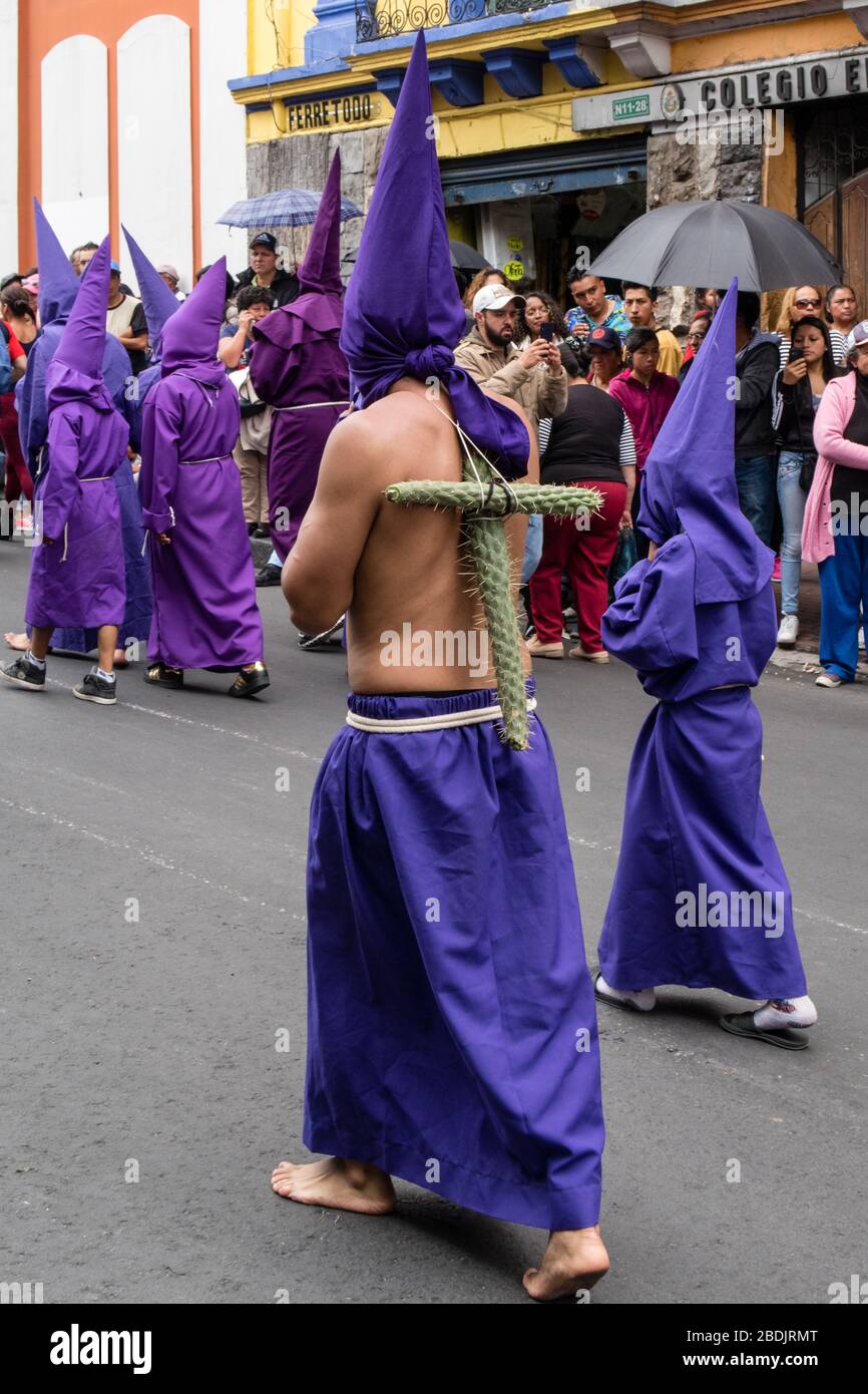Quito, Pichincha, Ecuador - March 27, 2018: March of the Penitents at ...