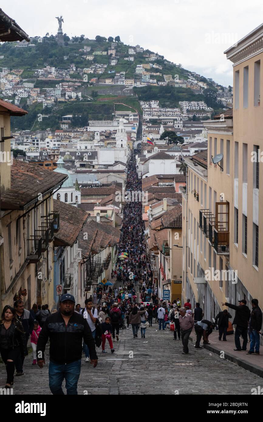 Quito, Pichincha, Ecuador - March 27, 2018: March of the Penitents at ...