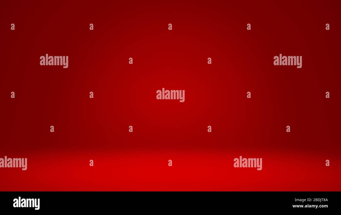 3D Illustration. Luxury Red Studio background with gradient for layout ...