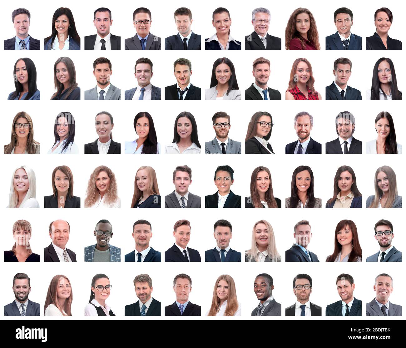 collage of successful modern businesswoman. isolated on white Stock ...