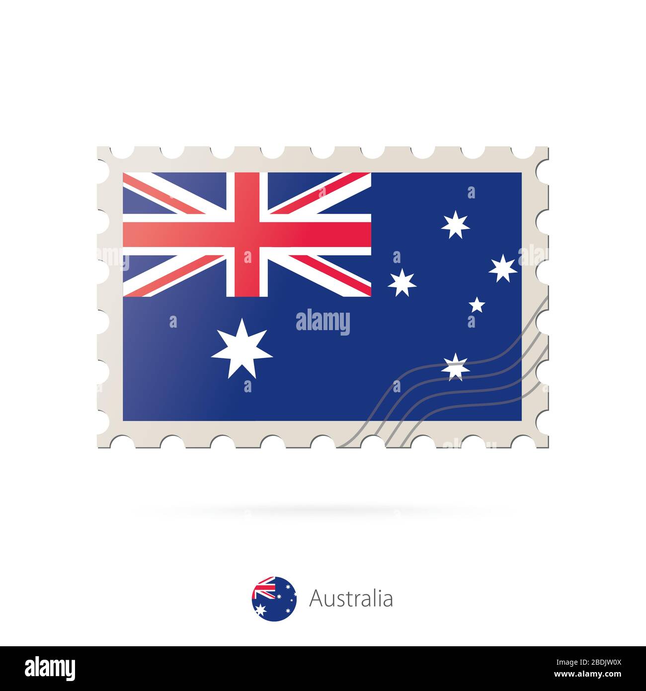 Postage stamp with the image of Australia flag. Australia Flag Postage ...