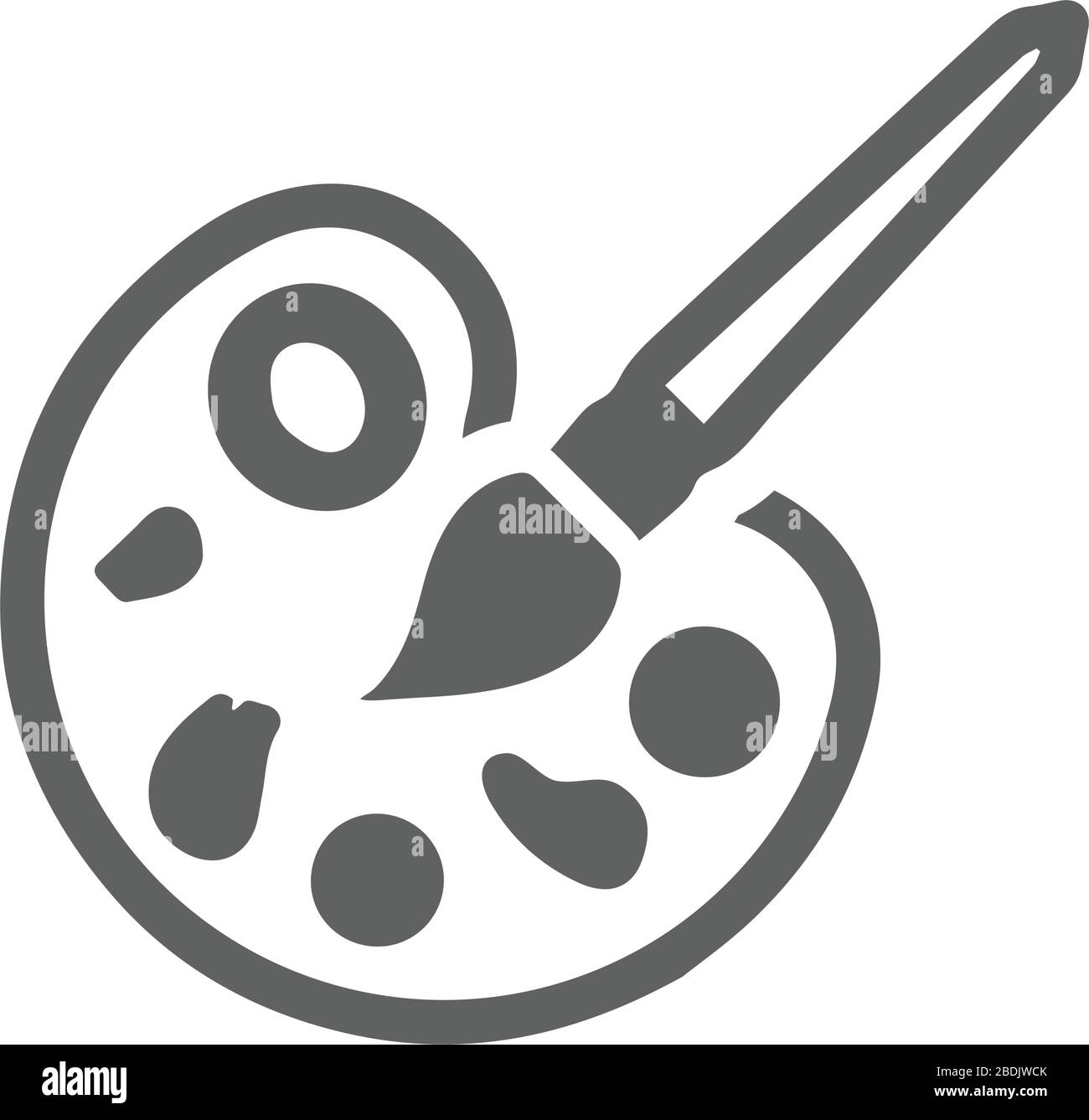 Well organized and fully editable Paintbrush, color palette icon, art ...