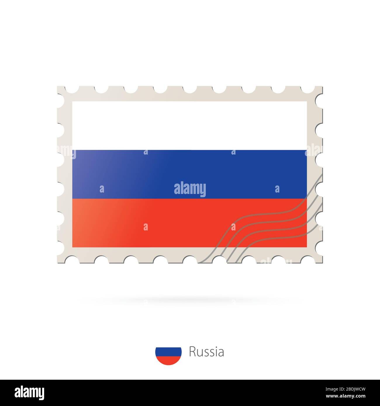 Postage stamp with the image of Russia flag. Russia Flag Postage on ...