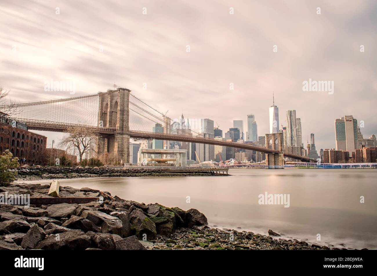 Brooklyn Bridge Scene, New York City Stock Photo - Alamy