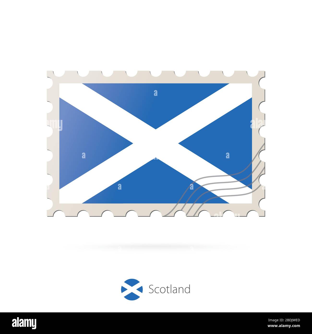 Postage stamp with the image of Scotland flag. Scotland Flag Postage on ...