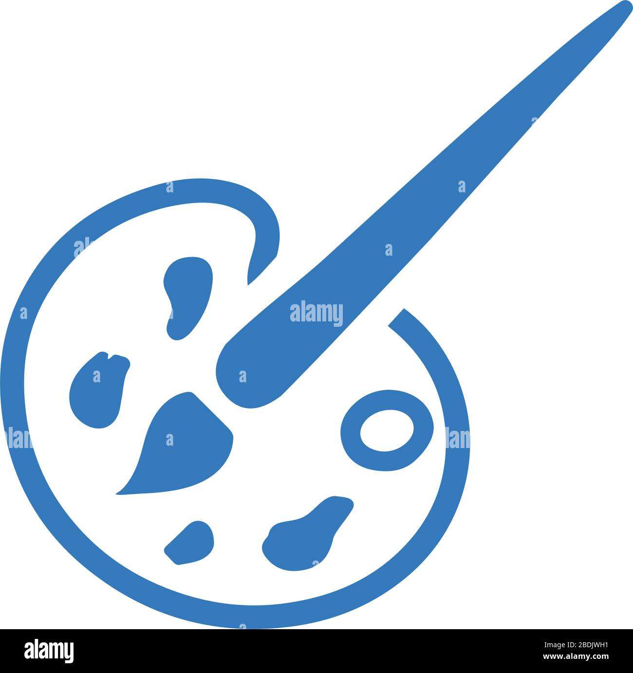 Well organized and fully editable Paintbrush, color palette icon, art ...